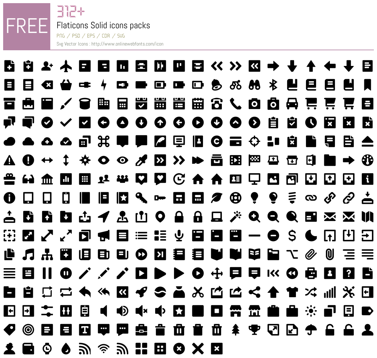 +312 Flaticons Solid Icons Packs Free Downloads - OnlineWebFonts.COM