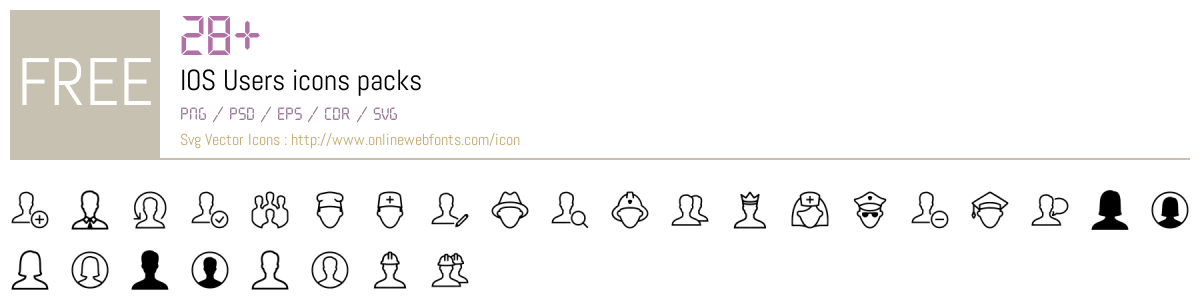 +28 IOS Users Icons Packs Free Downloads - OnlineWebFonts.COM