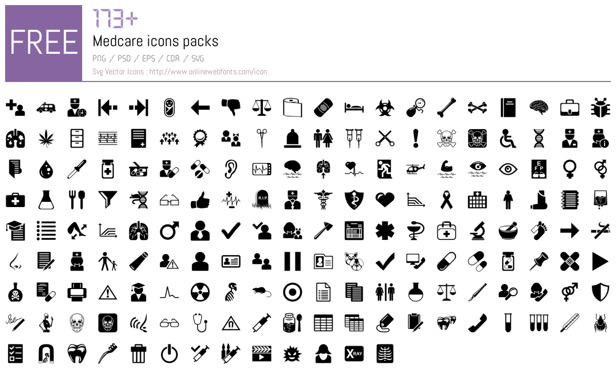 +173 Medcare Icons Packs Free Downloads - OnlineWebFonts.COM