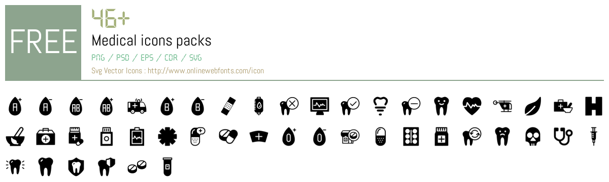 +46 Medical Icons Packs Free Downloads - OnlineWebFonts.COM