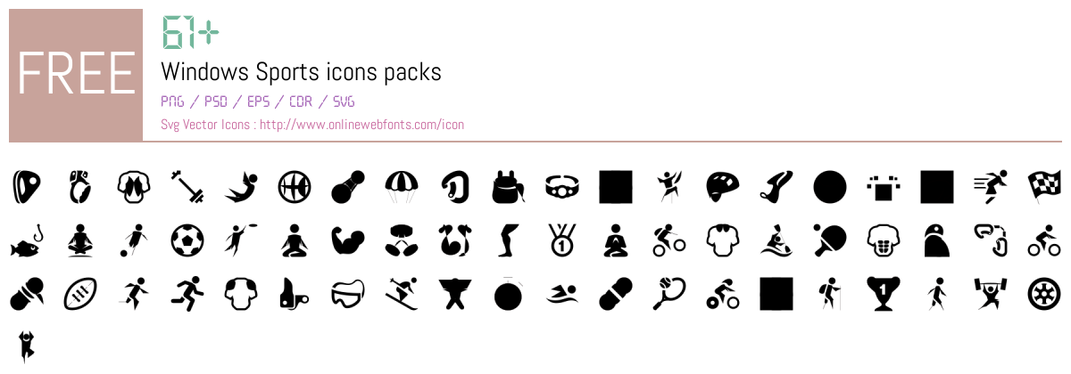 +61 Windows Sports Icons Packs Free Downloads - OnlineWebFonts.COM