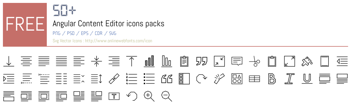 +50 Angular Content Editor Icons Packs Free Downloads - OnlineWebFonts.COM