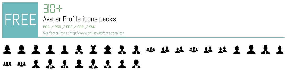 +30 Avatar Profile Icons Packs Free Downloads - OnlineWebFonts.COM