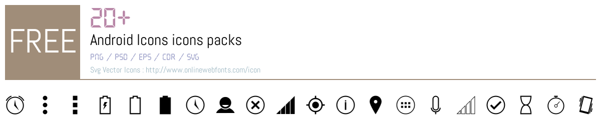 +20 Android Icons Icons Packs Free Downloads - OnlineWebFonts.COM
