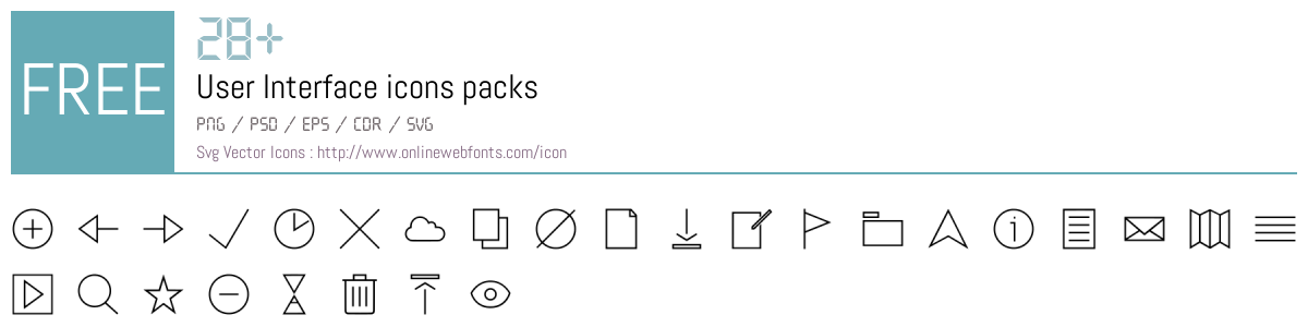 +28 User Interface Icons Packs Free Downloads - OnlineWebFonts.COM