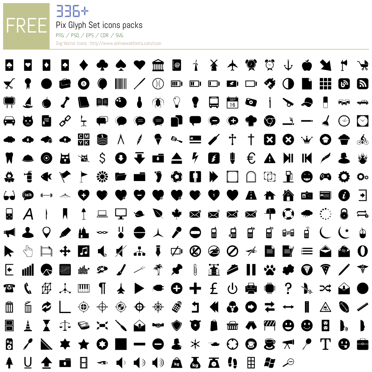 +336 Pix Glyph Set Icons Packs Free Downloads - OnlineWebFonts.COM