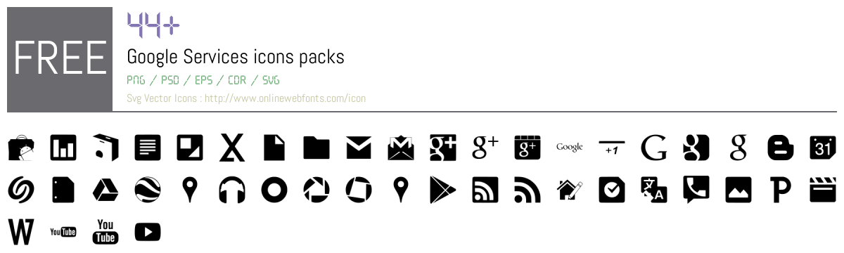 +44 Google Services Icons Packs Free Downloads - OnlineWebFonts.COM