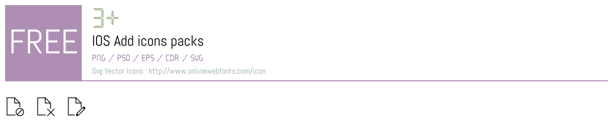 +3 IOS Add Icons Packs Free Downloads - OnlineWebFonts.COM