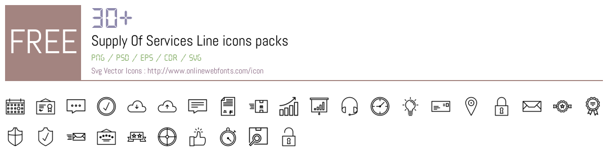 +30 Supply Of Services Line Icons Packs Free Downloads - OnlineWebFonts.COM