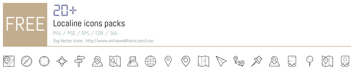 +20 Localine Icons Packs Free Downloads - OnlineWebFonts.COM