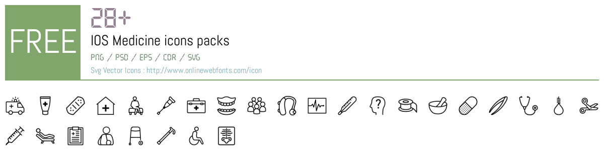 +28 IOS Medicine Icons Packs Free Downloads - OnlineWebFonts.COM