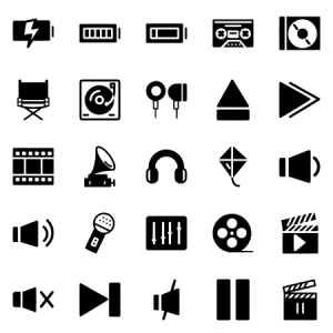 +40 Multimedia Icons Packs Free Downloads - OnlineWebFonts.COM