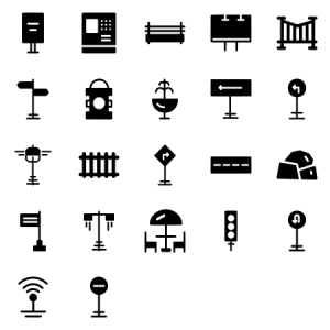 +24 Street Elements Icons Packs Free Downloads - OnlineWebFonts.COM