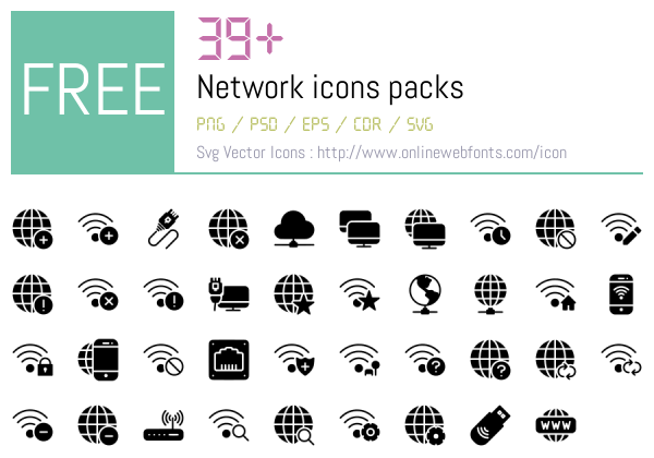 +39 Network Icons Packs Free Downloads - OnlineWebFonts.COM