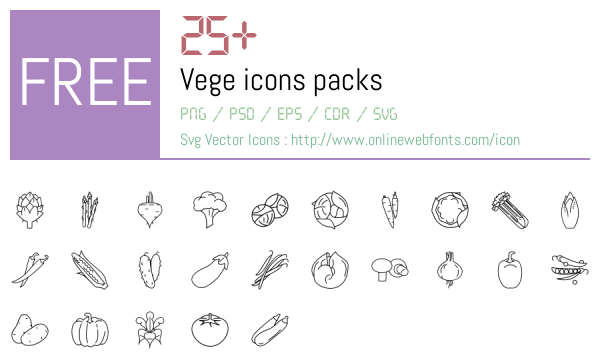 +25 Vege Icons Packs Free Downloads - OnlineWebFonts.COM