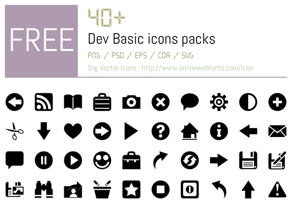 +40 Dev Basic Icons Packs Free Downloads - OnlineWebFonts.COM