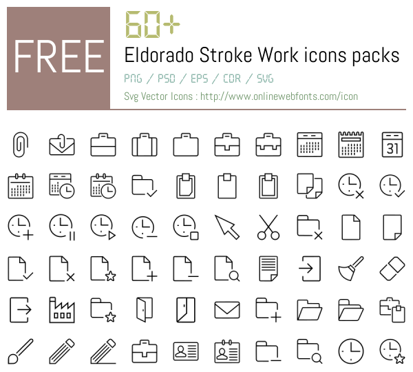 +60 Eldorado Stroke Work Icons Packs Free Downloads - OnlineWebFonts.COM