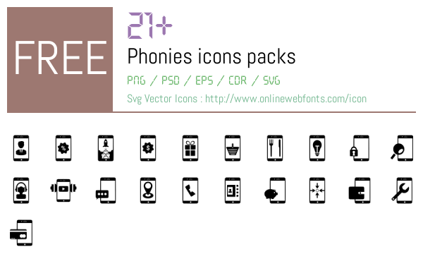 +21 Phonies Icons Packs Free Downloads - OnlineWebFonts.COM