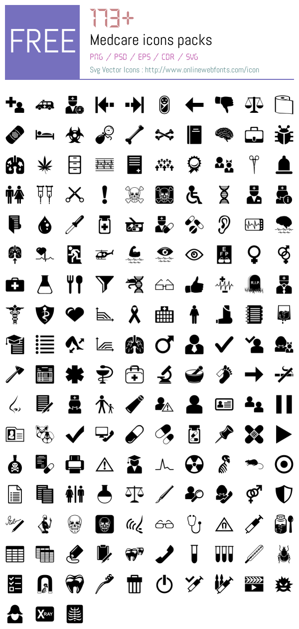 +173 Medcare Icons Packs Free Downloads - OnlineWebFonts.COM