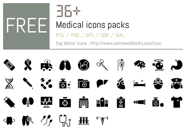 +36 Medical Icons Packs Free Downloads - OnlineWebFonts.COM