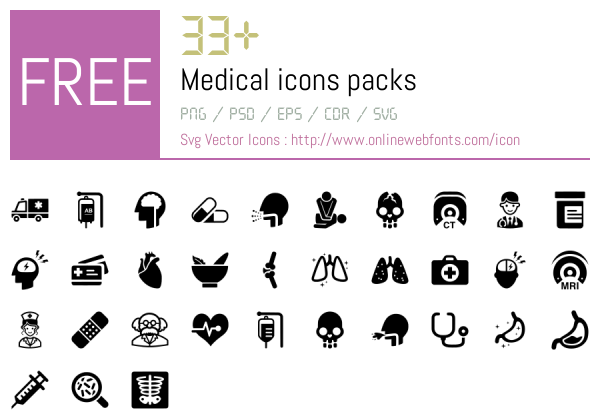 +33 Medical Icons Packs Free Downloads - OnlineWebFonts.COM