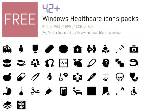 +42 Windows Healthcare Icons Packs Free Downloads - OnlineWebFonts.COM