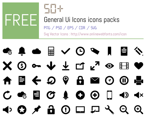 +50 General Ui Icons Icons Packs Free Downloads - OnlineWebFonts.COM