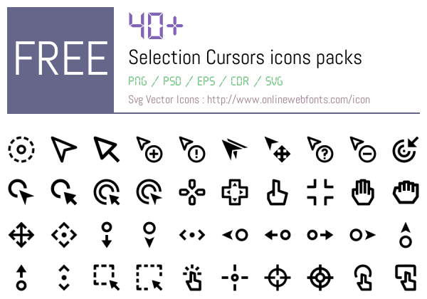 +40 Selection Cursors Icons Packs Free Downloads - OnlineWebFonts.COM
