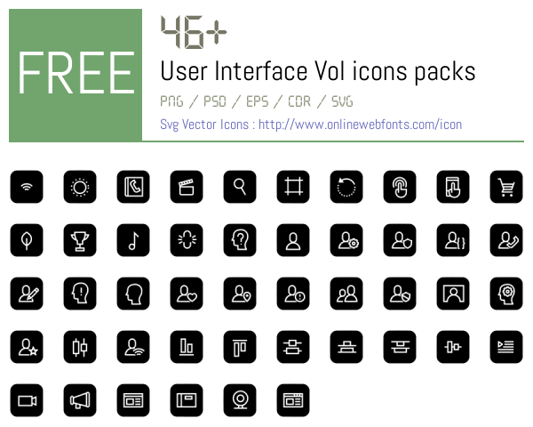 +46 User Interface Vol Icons Packs Free Downloads - OnlineWebFonts.COM