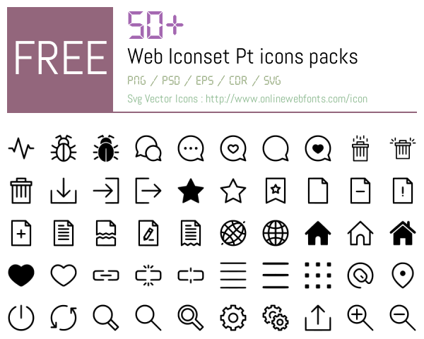 +50 Web Iconset Pt Icons Packs Free Downloads - OnlineWebFonts.COM