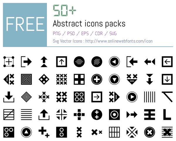+50 Abstract Icons Packs Free Downloads - OnlineWebFonts.COM