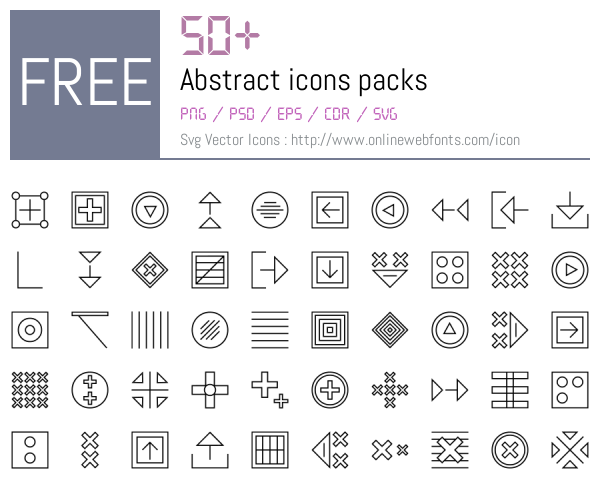 +50 Abstract Icons Packs Free Downloads - OnlineWebFonts.COM