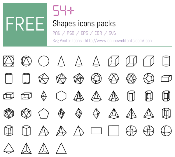 +54 Shapes Icons Packs Free Downloads - OnlineWebFonts.COM