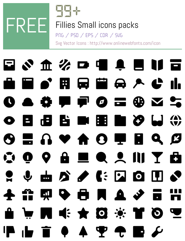 +99 Fillies Small Icons Packs Free Downloads - OnlineWebFonts.COM
