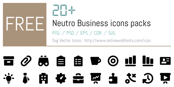 +20 Neutro Business Icons Packs Free Downloads - OnlineWebFonts.COM