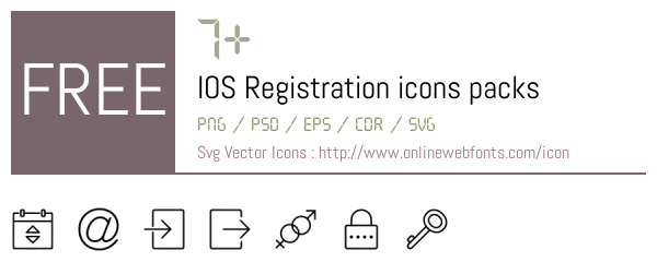 +7 IOS Registration Icons Packs Free Downloads - OnlineWebFonts.COM