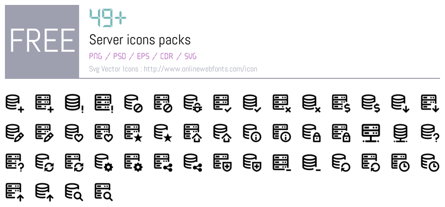 +49 Server Icons Packs Free Downloads - OnlineWebFonts.COM