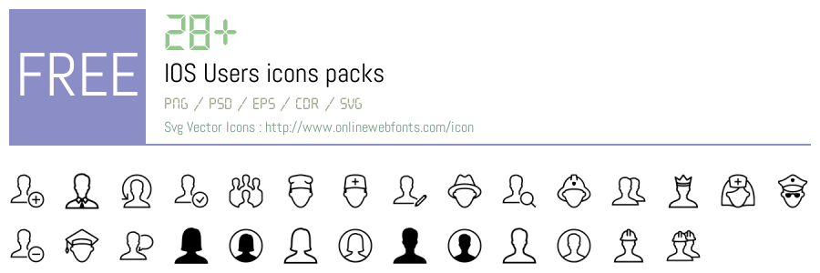 +28 IOS Users Icons Packs Free Downloads - OnlineWebFonts.COM