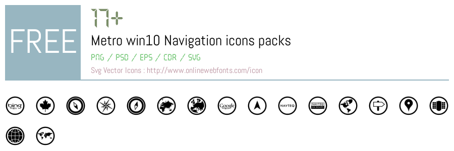 +17 Metro win10 Navigation Icons Packs Free Downloads - OnlineWebFonts.COM
