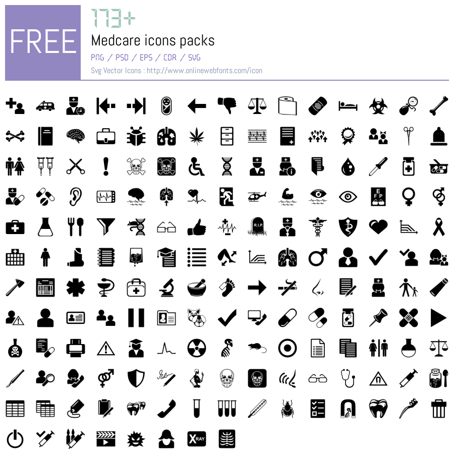 +173 Medcare Icons Packs Free Downloads - OnlineWebFonts.COM