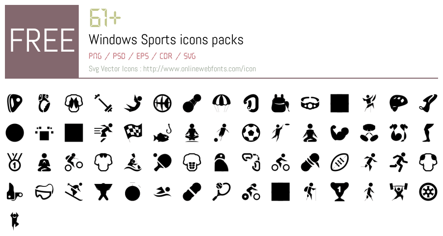 +61 Windows Sports Icons Packs Free Downloads - OnlineWebFonts.COM