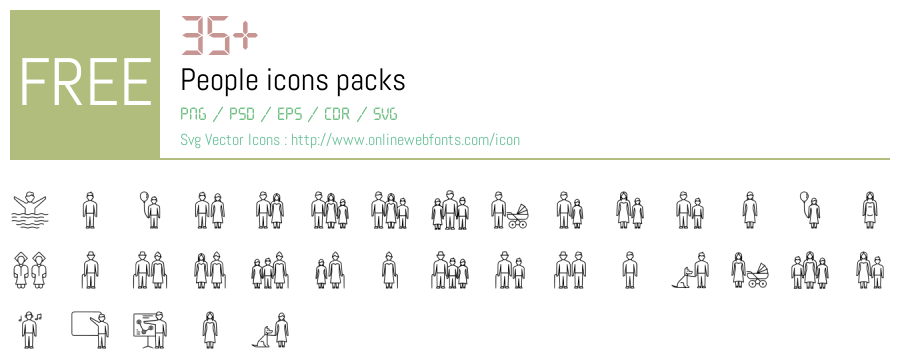 +35 People Icons Packs Free Downloads - OnlineWebFonts.COM