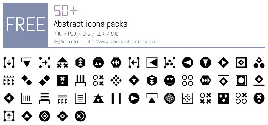 +50 Abstract Icons Packs Free Downloads - OnlineWebFonts.COM