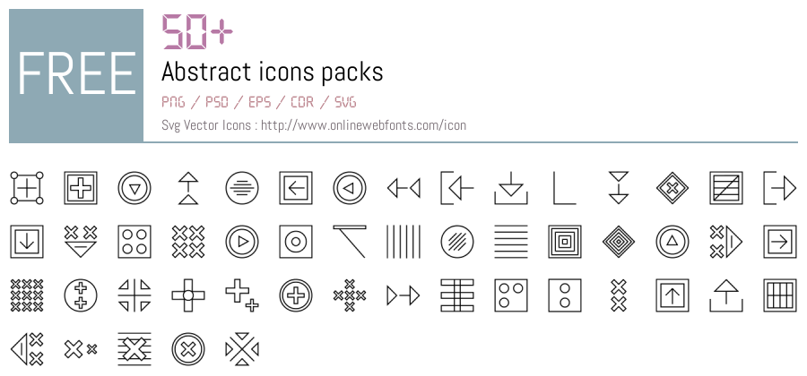 +50 Abstract Icons Packs Free Downloads - OnlineWebFonts.COM