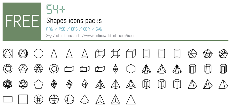 +54 Shapes Icons Packs Free Downloads - OnlineWebFonts.COM