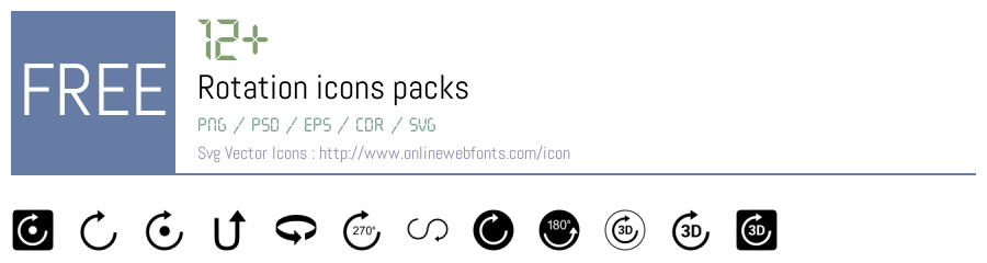 +12 Rotation Icons Packs Free Downloads - OnlineWebFonts.COM