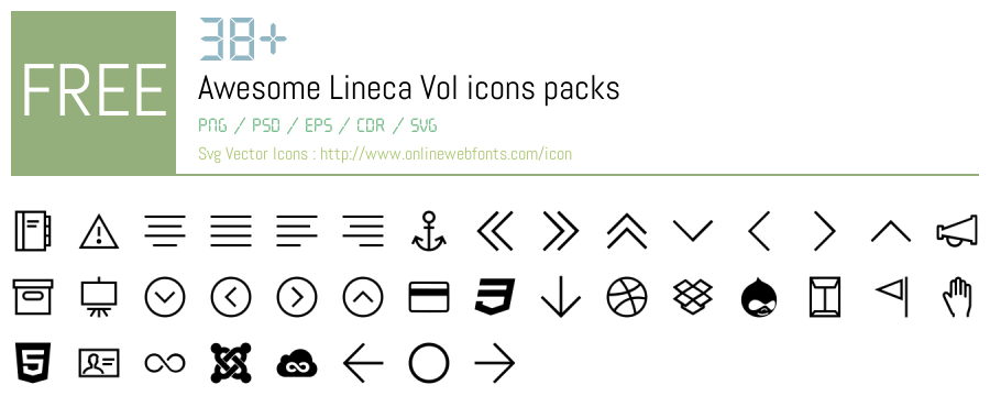 +128 Awesome Lineca Vol Icons Packs Free Downloads - OnlineWebFonts.COM