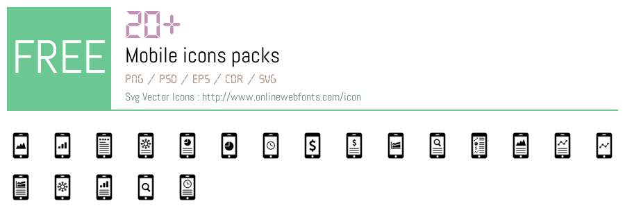 +20 Mobile Icons Packs Free Downloads - OnlineWebFonts.COM