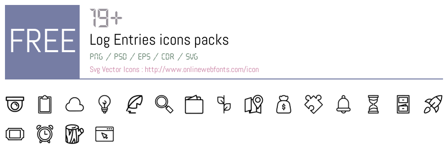 +19 Log Entries Icons Packs Free Downloads - OnlineWebFonts.COM