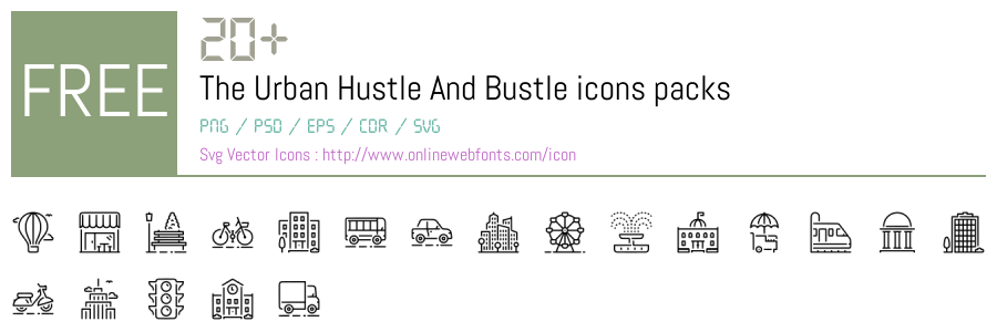 +20 The Urban Hustle And Bustle Icons Packs Free Downloads ...